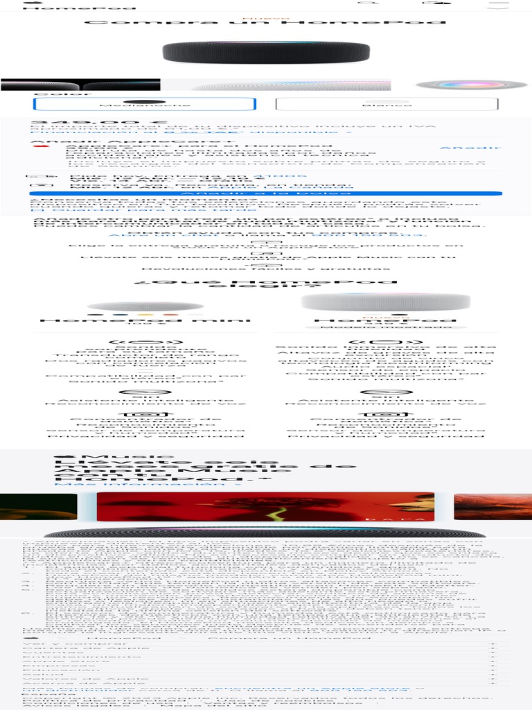 HomePod - Blanco - Apple (ES) PDF | PDF | Apple Inc. | Siri