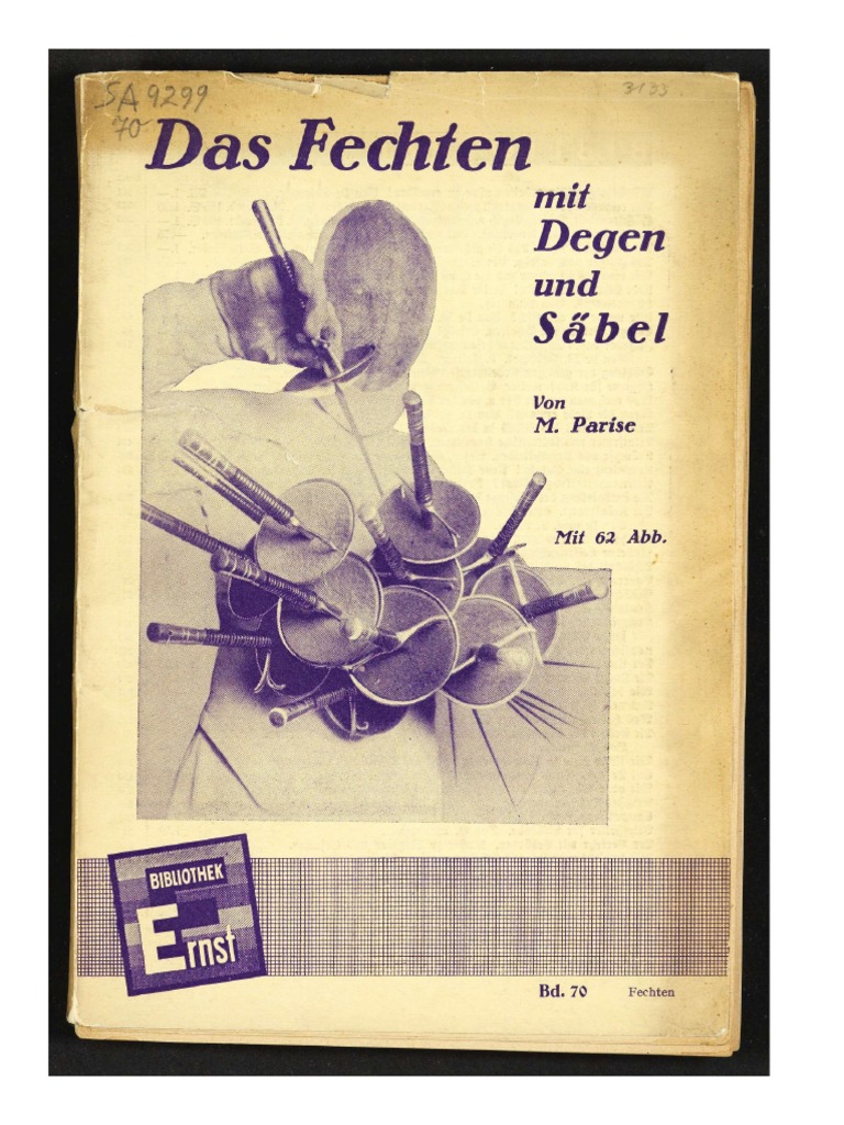Masaniello Parise - Das Fechten Mit Degen Und Saebel PDF | PDF
