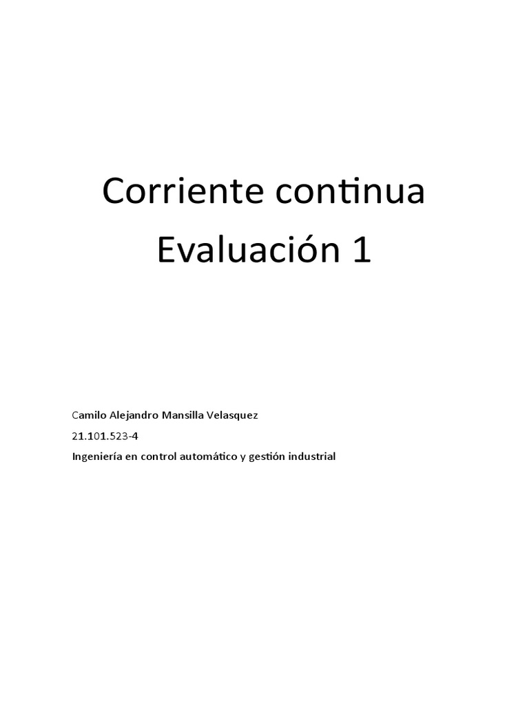 Eva 1 Corriente Continua | PDF