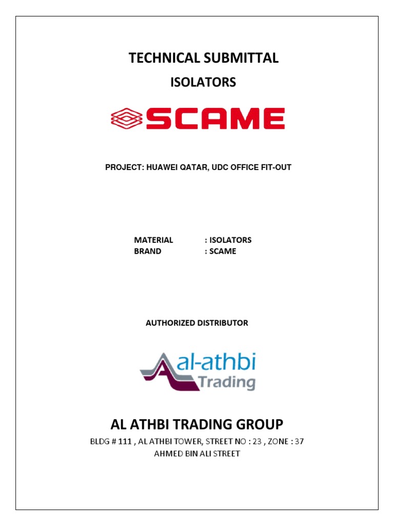 Technical Submittal-Isolator PDF | PDF