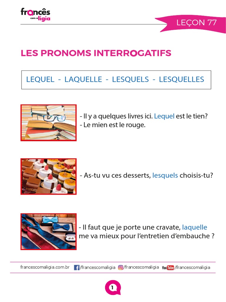 Leçon 77 : Pronoms Relatifs et Interrogatifs | PDF