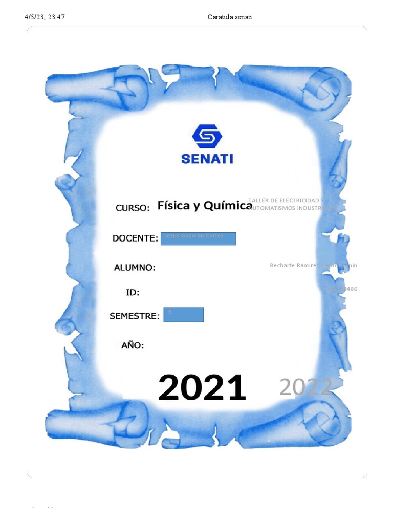 Caratula Senati | PDF