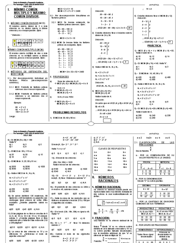 Practi. Mcmmcdyfracciones | PDF