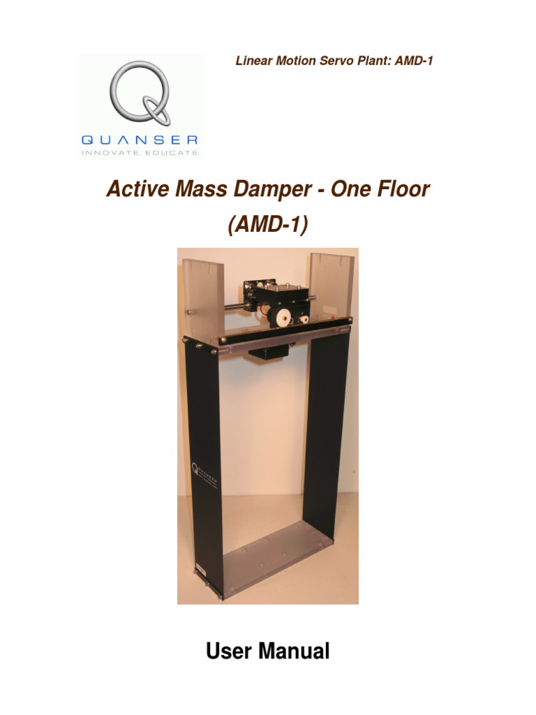 Quanser Active Mass Damper UserManual PDF | PDF | Digital To Analog Converter | Control Theory