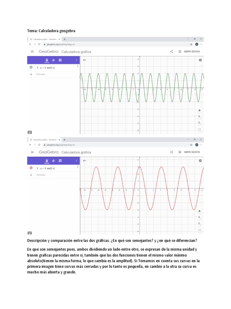 Calculadora Geogebra | PDF