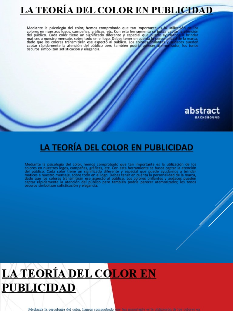 Teoría del Color en Publicidad | PDF