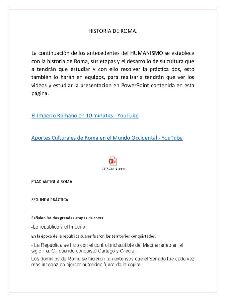 Historia De Roma Pdf Imperio Romano Cartago