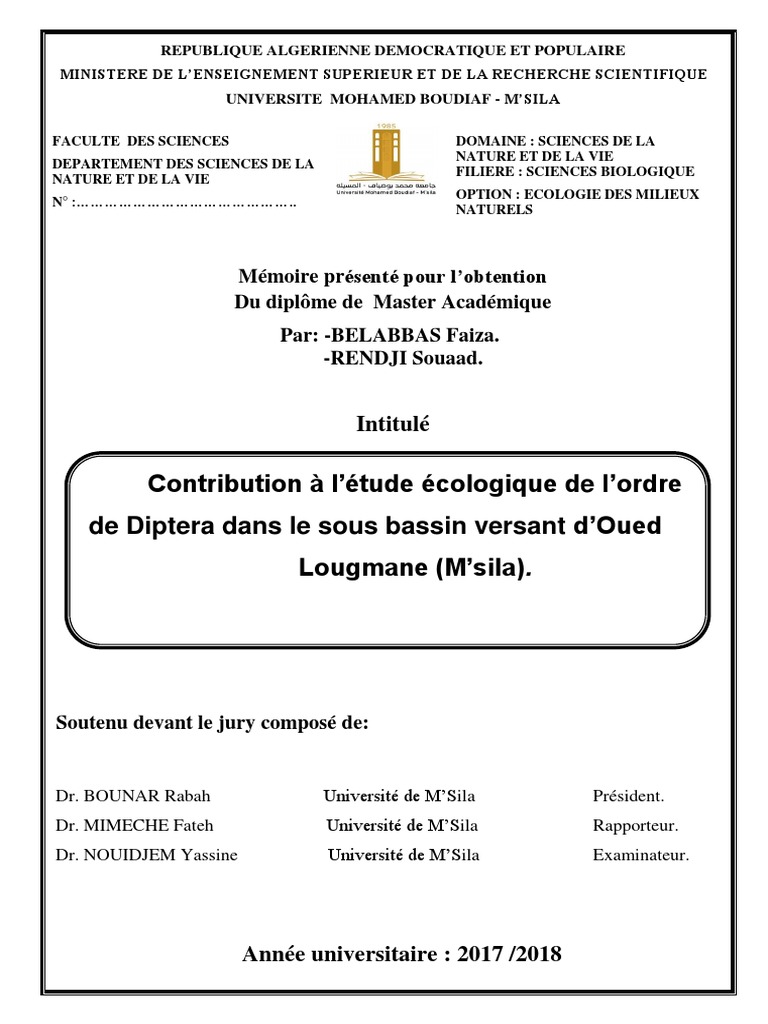 1-Page de Garde Final - 2018 PDF | PDF