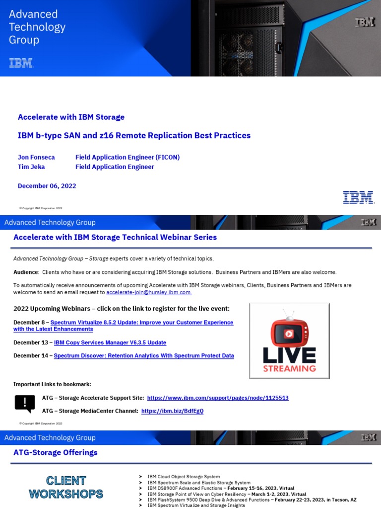 ATG IBM z16 Remote Replication - 12-6-2022 Final | PDF