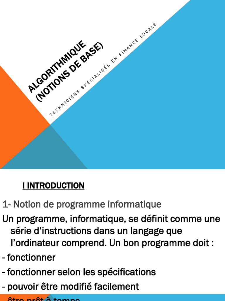 Algorithmique PDF | PDF | Méthodes et références pédagogiques | Ordinateurs