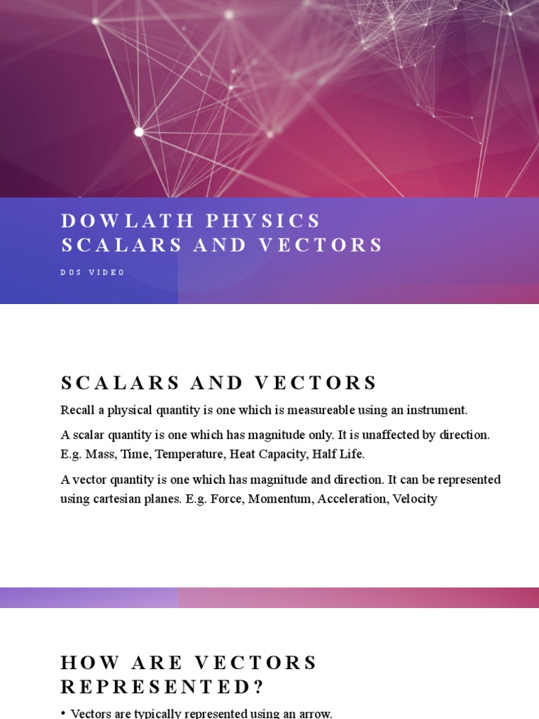 Scalar and Vector (Phys Lessons) | PDF | Teaching Methods & Materials