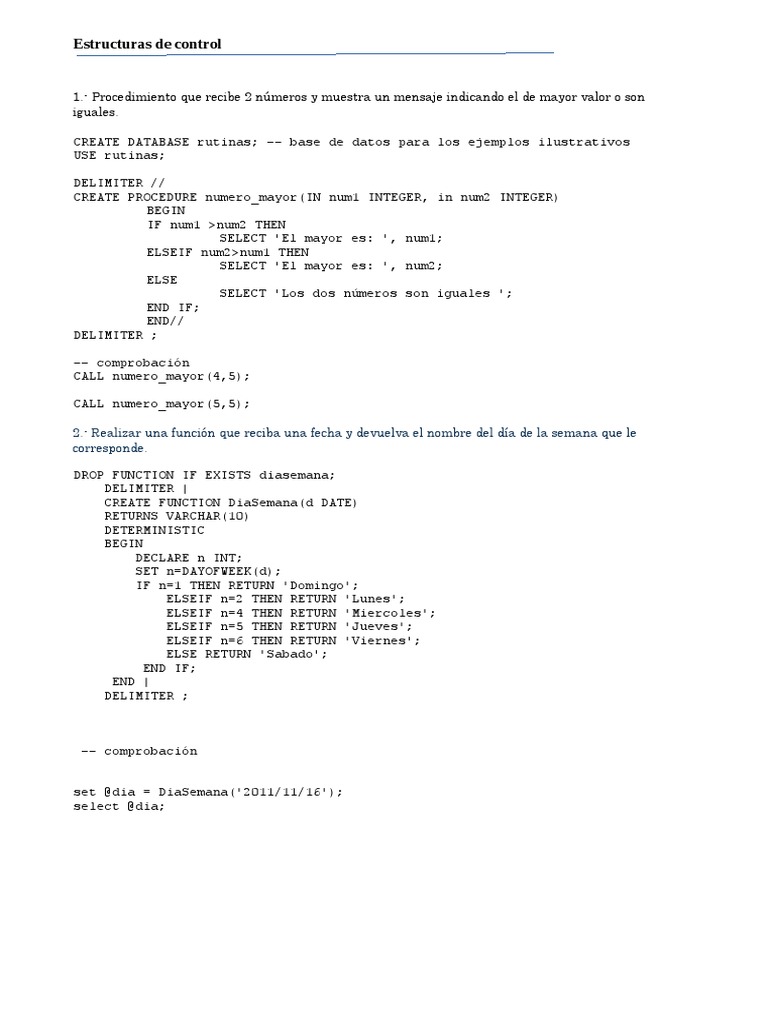 GTB - Estructuras de Control | PDF | Ingeniería de software ...