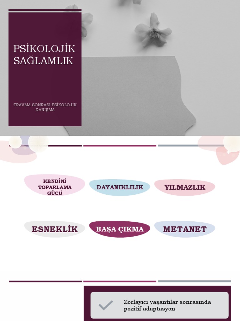 Psikolojik Sağlamlık PDF | PDF