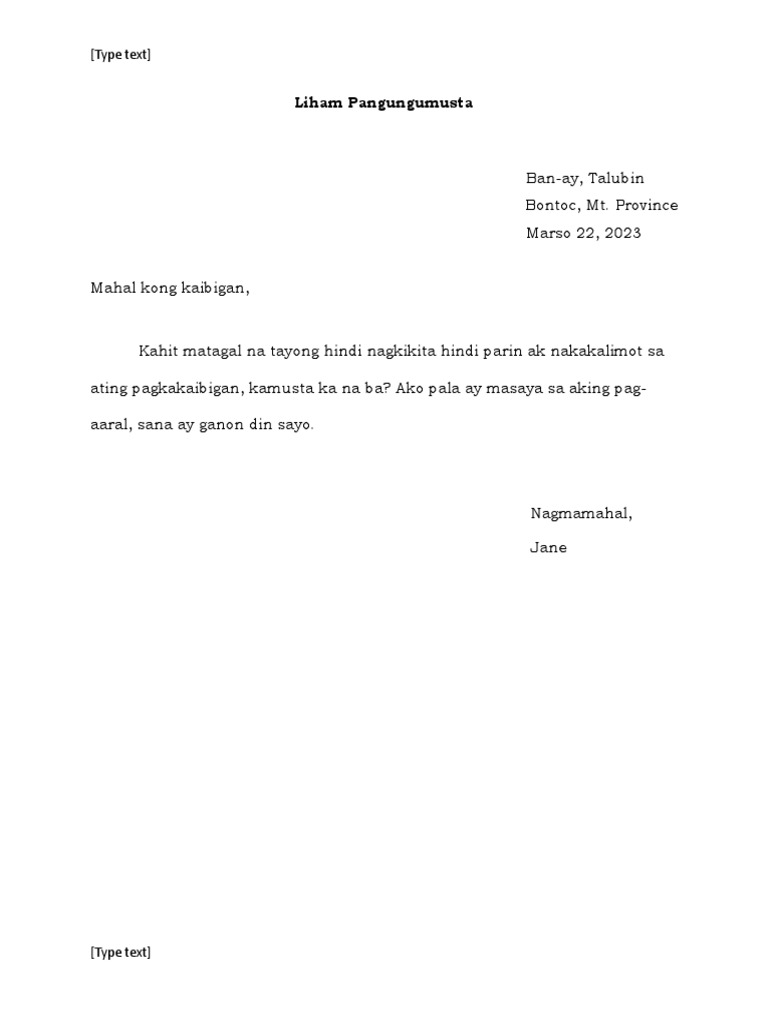 Iba, T Ibang Uri NG Liham (Halimbawa) | PDF