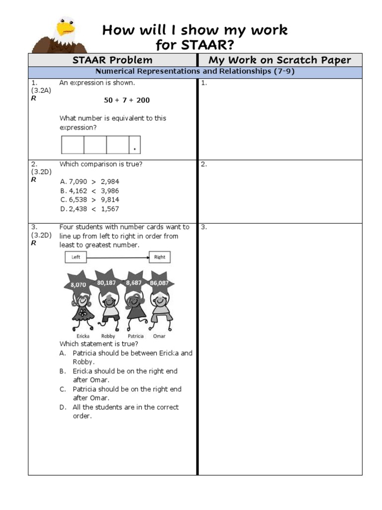 Gr3 - STAAR Review 2022-2023 - How to Show your Work.pdf | PDF