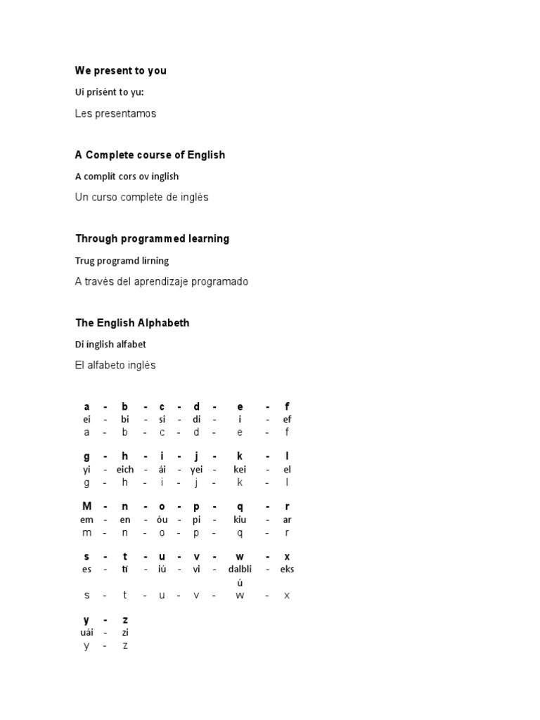 Aprendiendo Ingles Basico | PDF