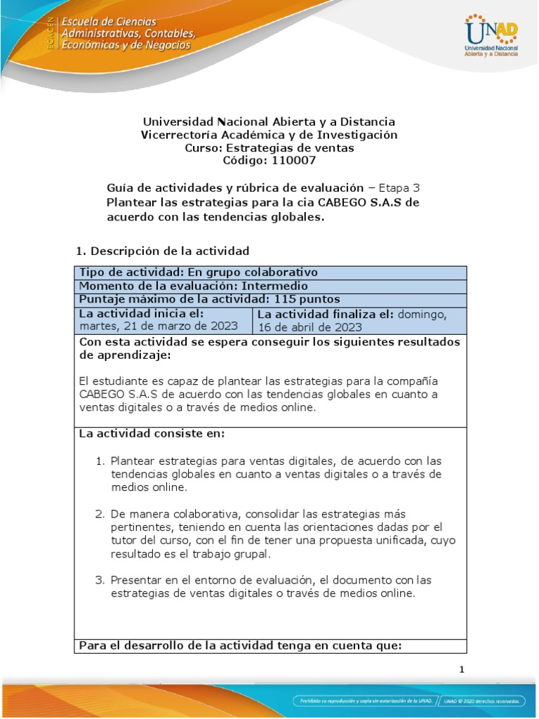 Guía 3 de Actividades y Rúbrica de Evaluación - Unidad 2 - Etapa 3 ...