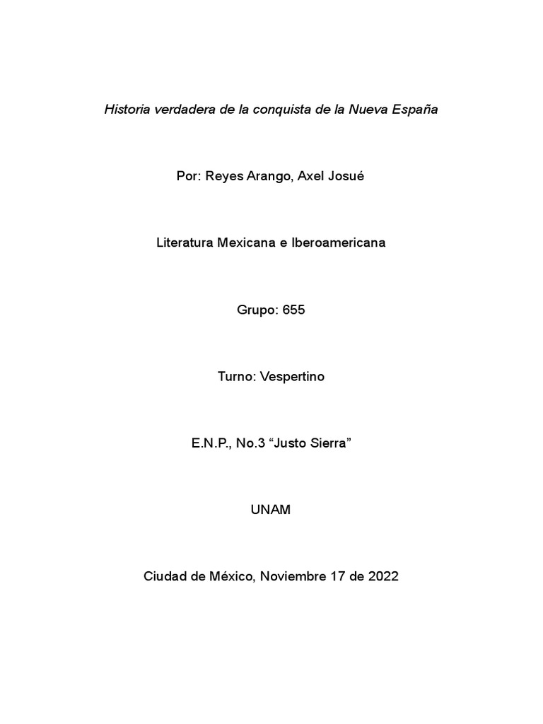 Historia Verdadera de La Conquista de La Nueva España PDF | PDF