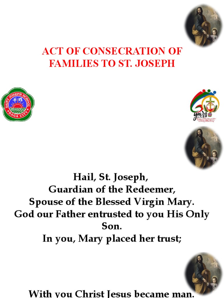 Act of Consecration To Saint Joseph | PDF | Saint Joseph | Mary, Mother Of Jesus