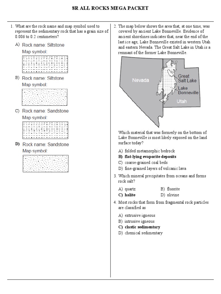 Key 8r All Rocks Mega Packet | PDF | Rock (Geology) | Sedimentary Rock