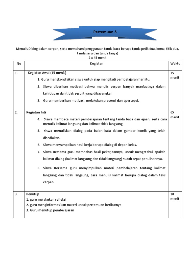 Detail Pertemuan - Menulis Dialog Dalam Cerpen, Serta Memahami ...