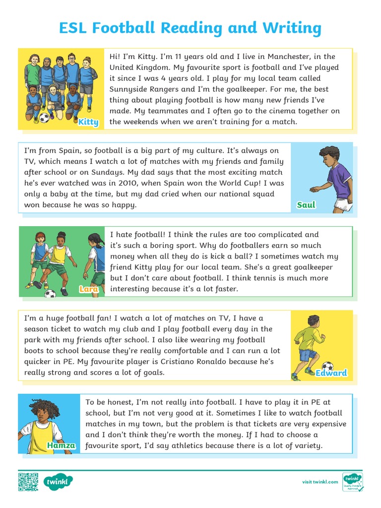 ESL Football Reading Comprehension.pdf | PDF