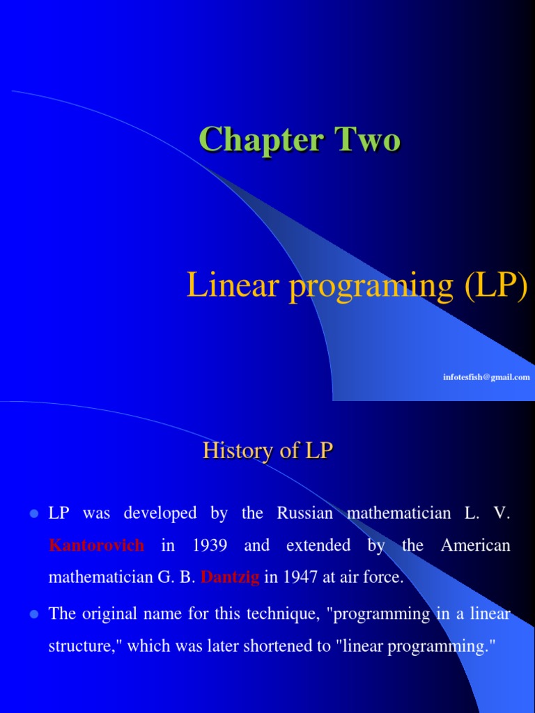 Or Chapter 2 Pdf Pdf Mathematical Optimization Linear Programming