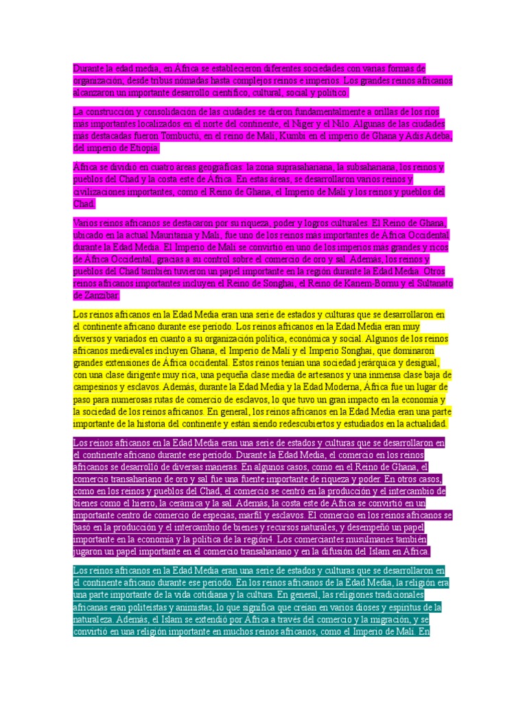 Los Reinos Africanos en La Edad Media | PDF