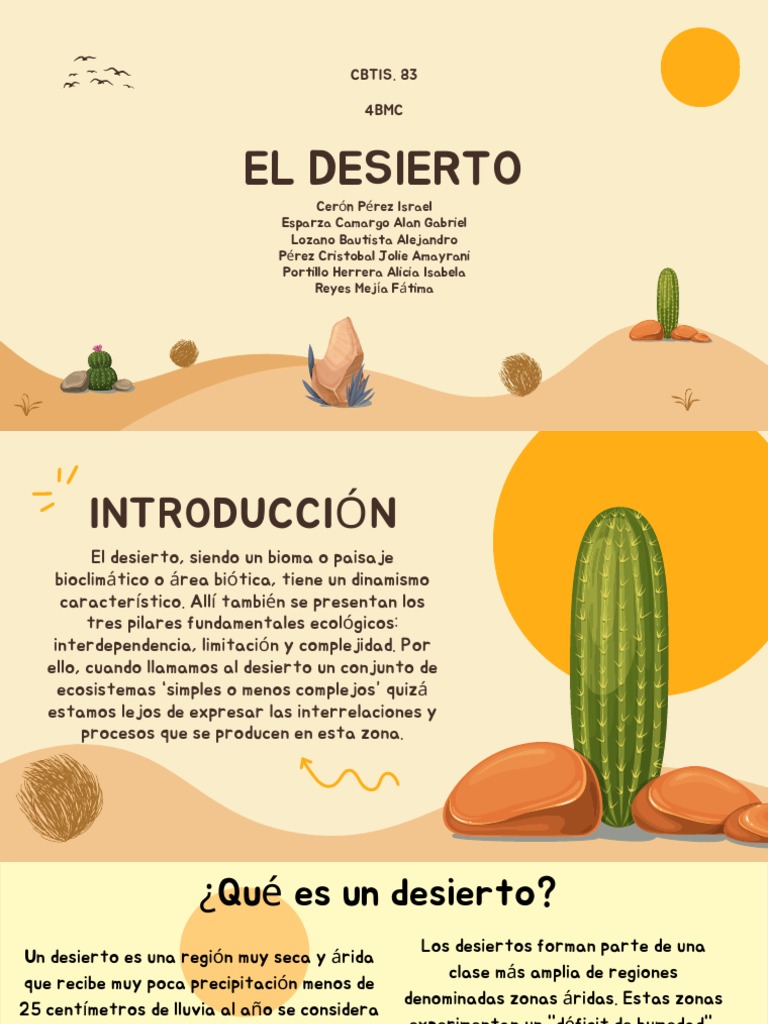 Características del Desierto para Niños | PDF