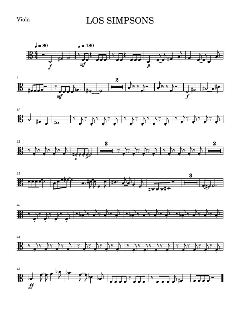 LOS - SIMPSONS - Viola | PDF