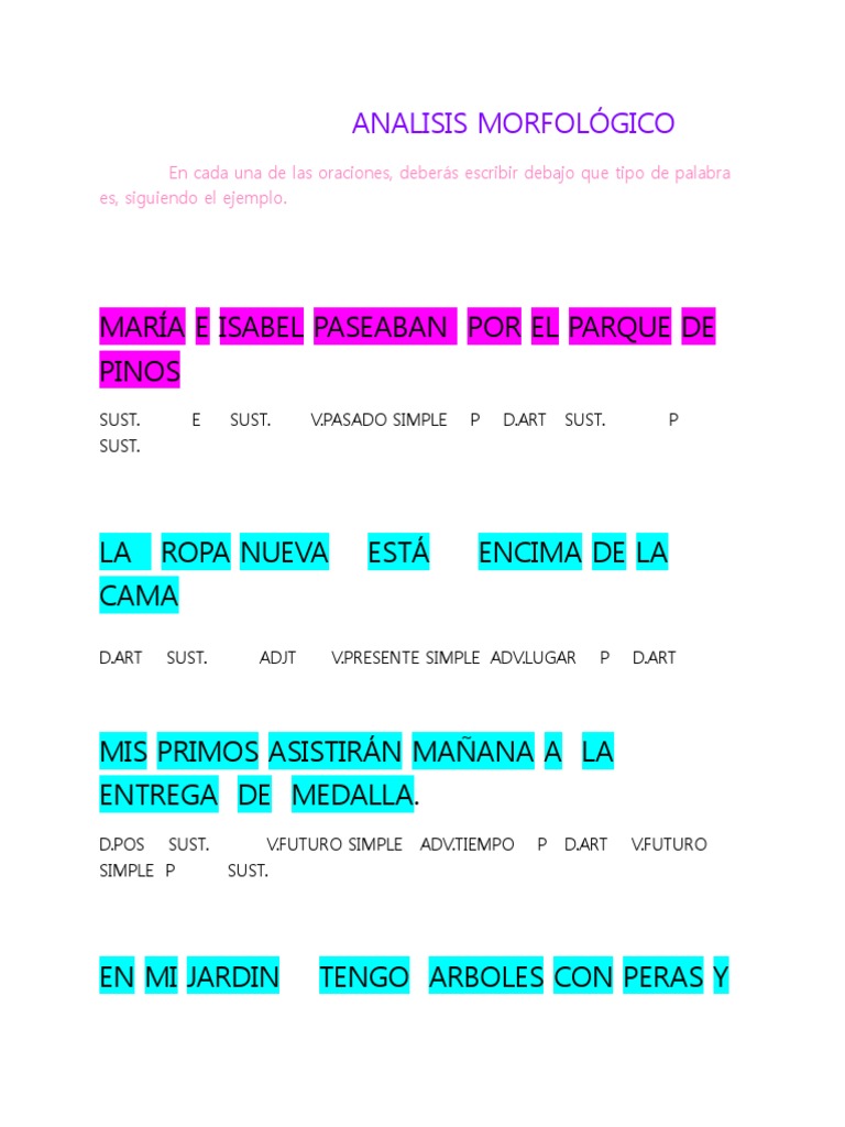 Analisis Morfológico | PDF