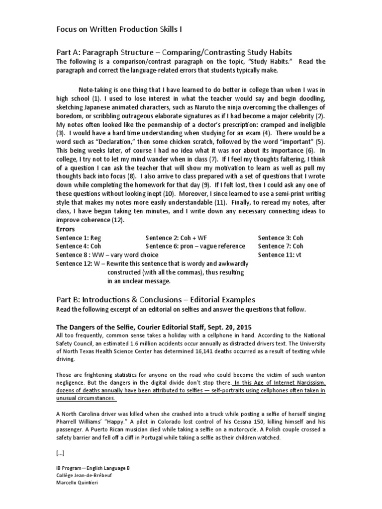 Focus On Written Production Skill | PDF