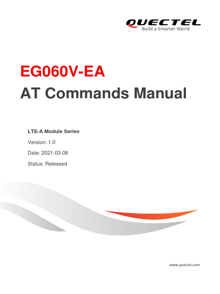Quectel EG060V-EA AT Commands Manual V1.0 | PDF