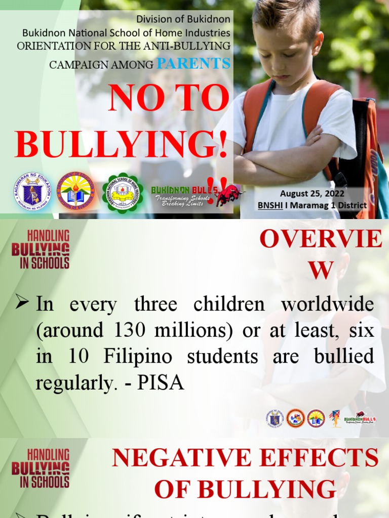 Anti-Bullying Campaign Orientation | PDF