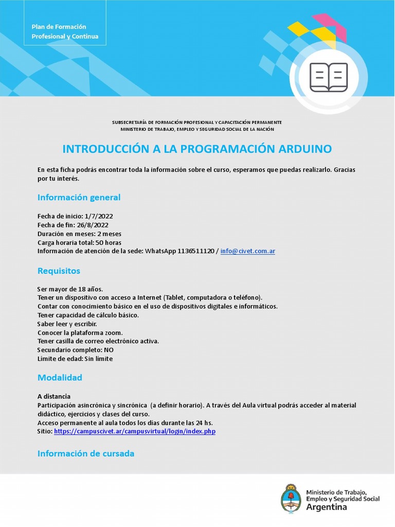 Introducción A La Programación Arduino | PDF | Crecimiento personal y profesional
