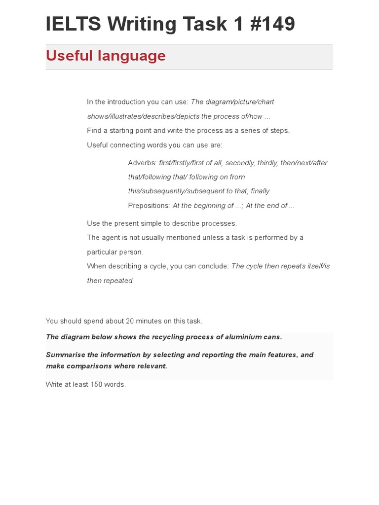 IELTS Writing Task 1 Guide | PDF