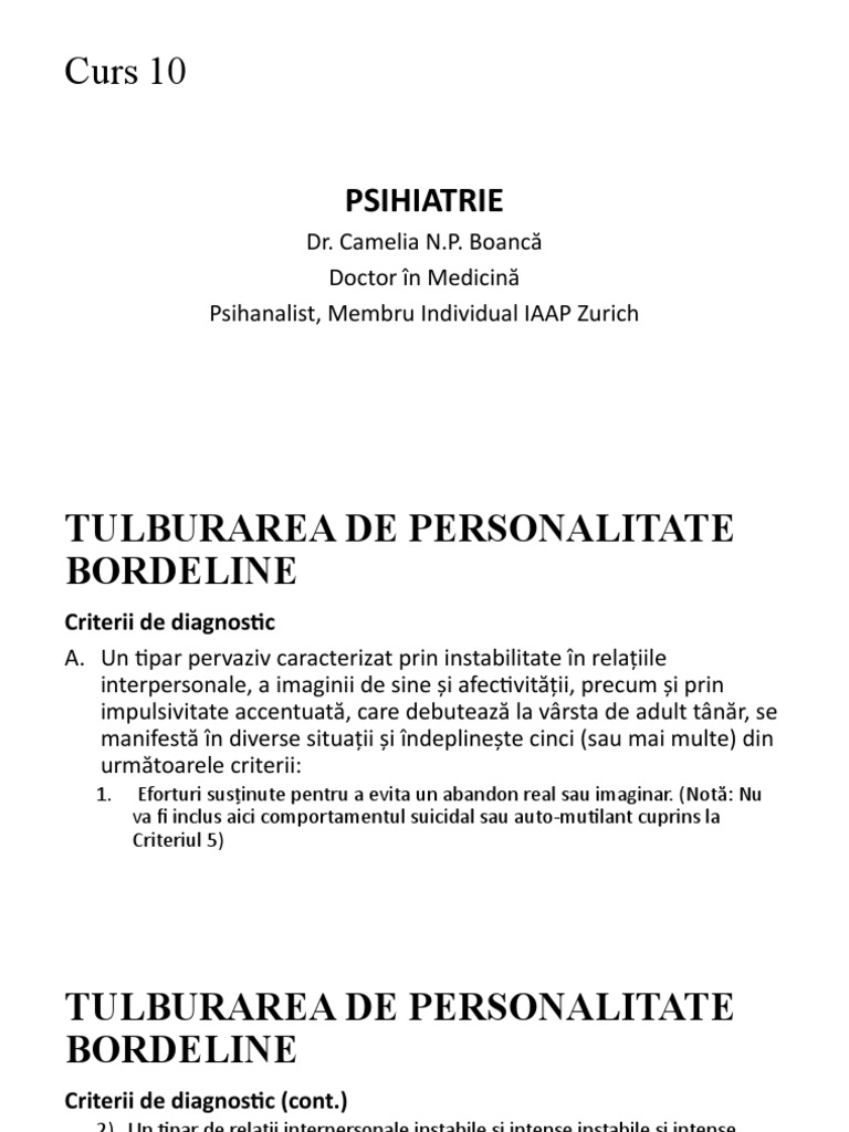 Tulburarile de Personalitate III | PDF