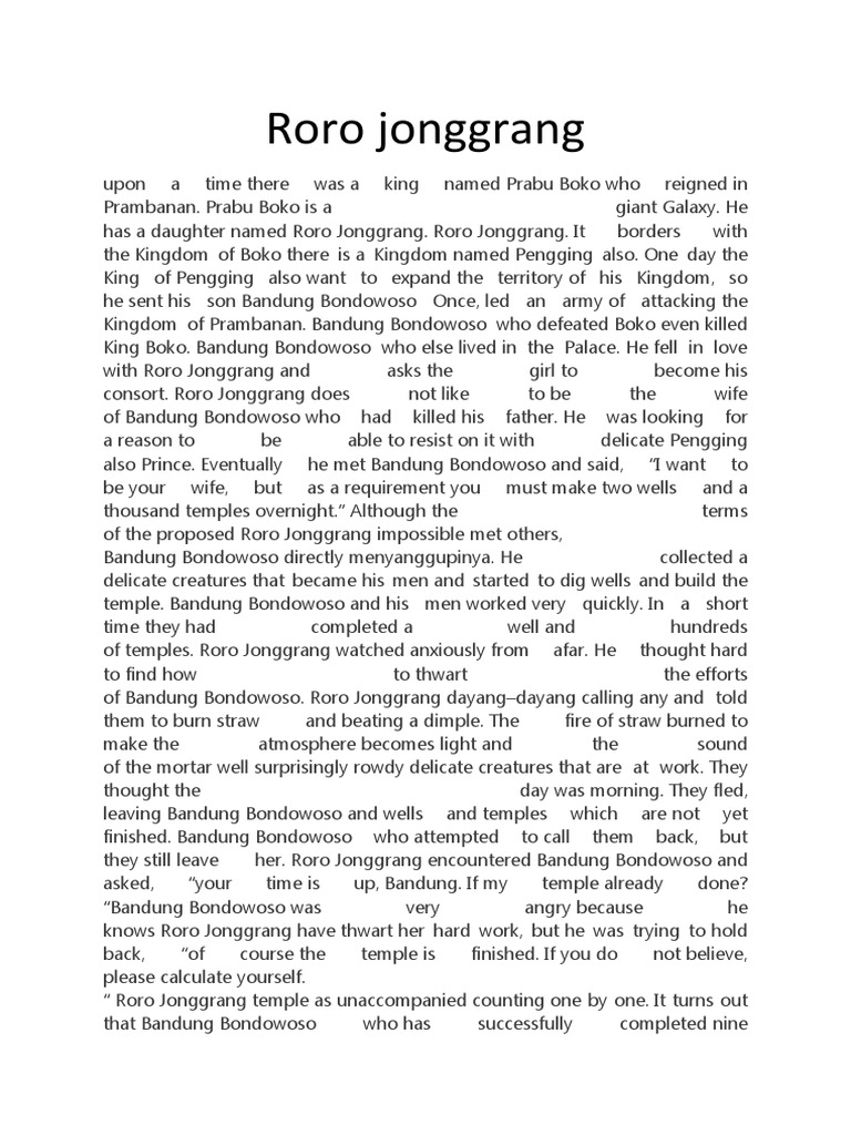 Roro Jonggrang | PDF | Java