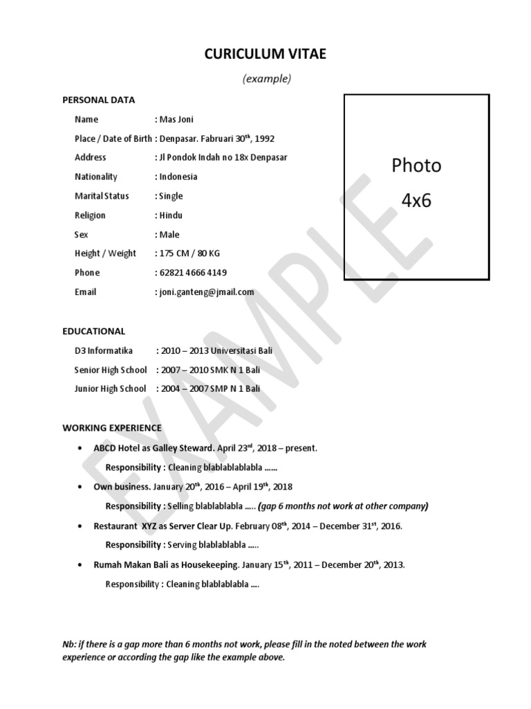 Standard CV Ratu Bali-1 PDF | PDF