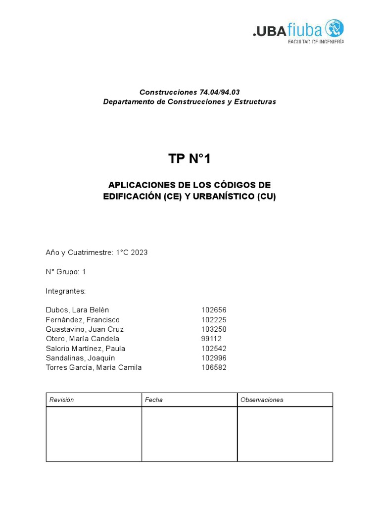 TP1 Construcciones G1 V2 | PDF | Buenos Aires | edificio