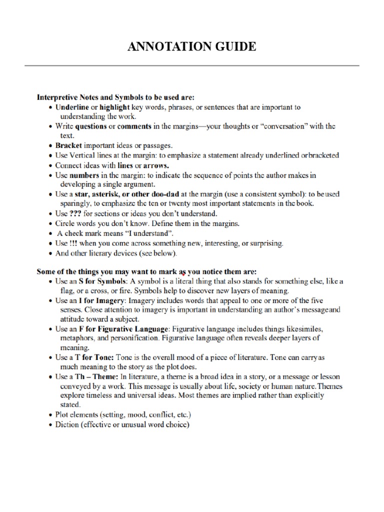 Annotation Guide | PDF