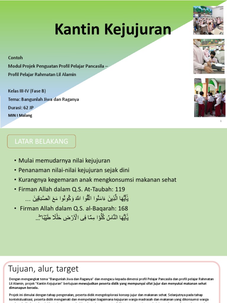 Contoh Modul P5 DAN PPRA Fase B - MI Kelas III-IV - Kantin Kejujuran ...