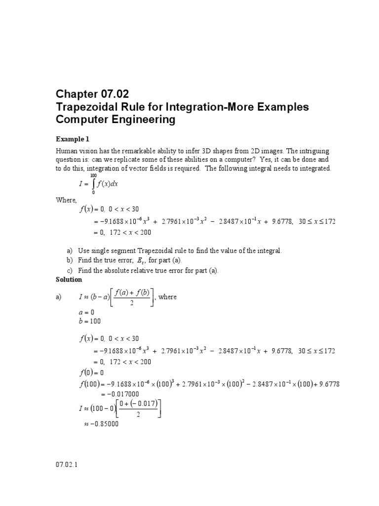 Trapezoidal Rule | PDF