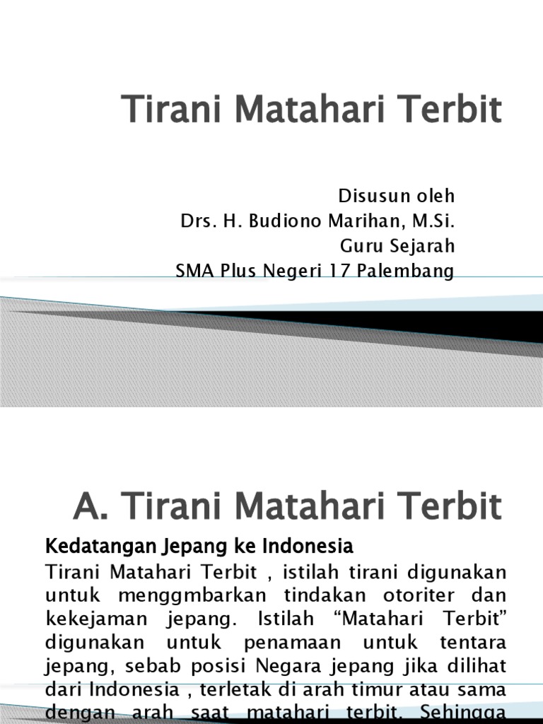 Bab V Tirani Matahari Terbit | PDF