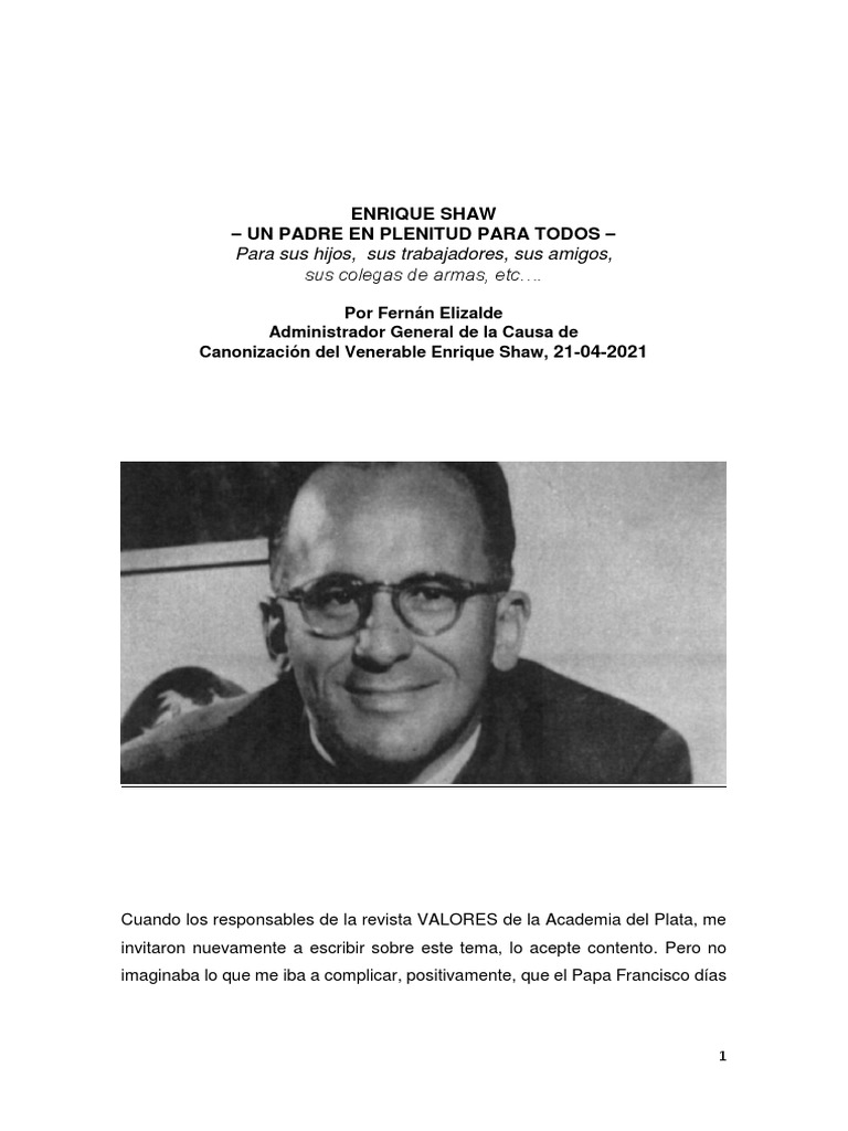 Enrique Shaw PDF | PDF