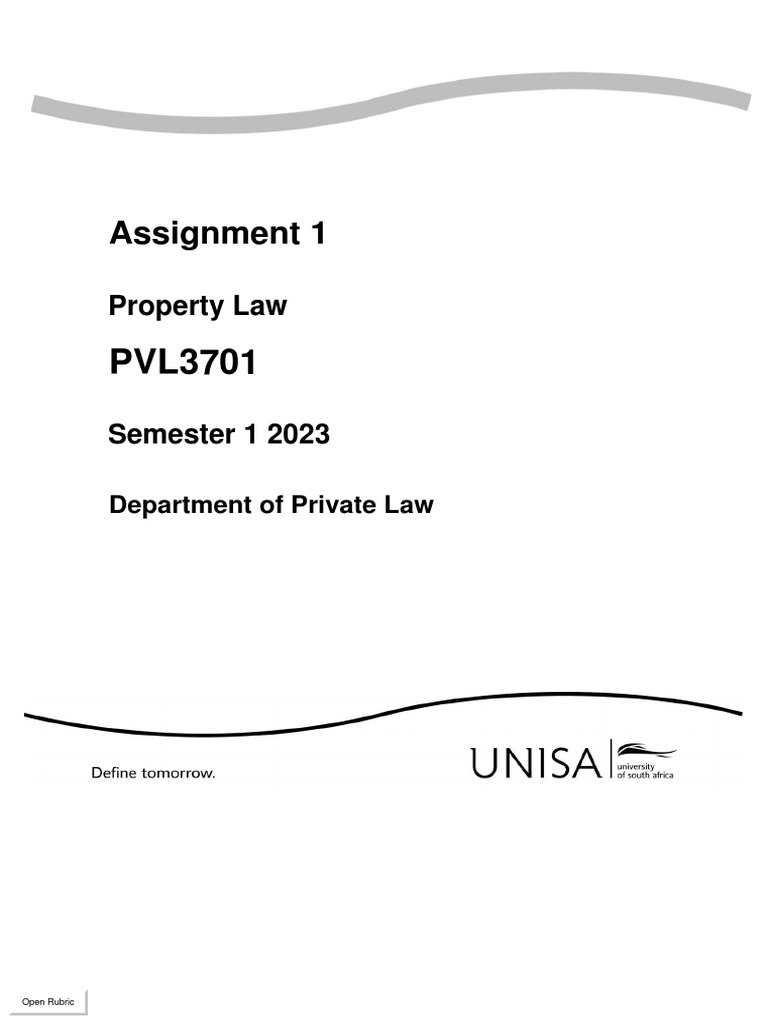 PVL3701_Assignment 1_Sem_1_2023 | PDF