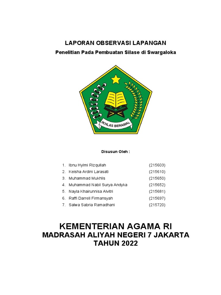 Laporan Observasi Lapangan Bismillah Final Banget | PDF
