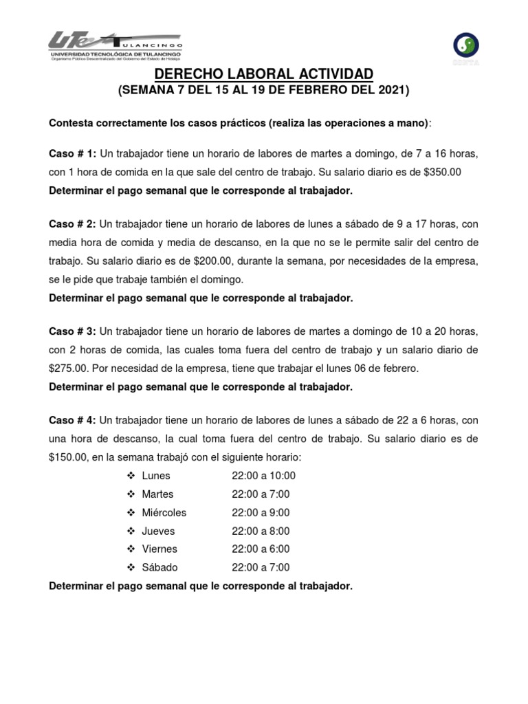 Actividad Semana 7 15 19 Febrero Pdf Pdf