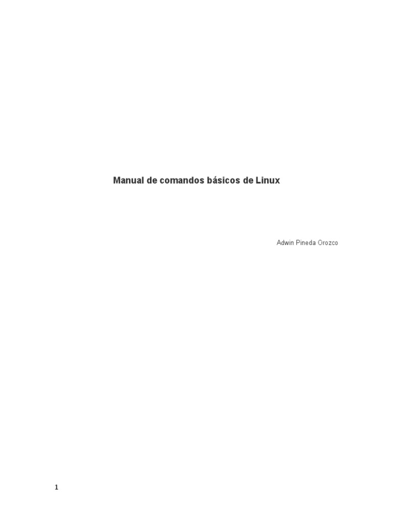 Manual de Comandos Básicos de Linux | PDF