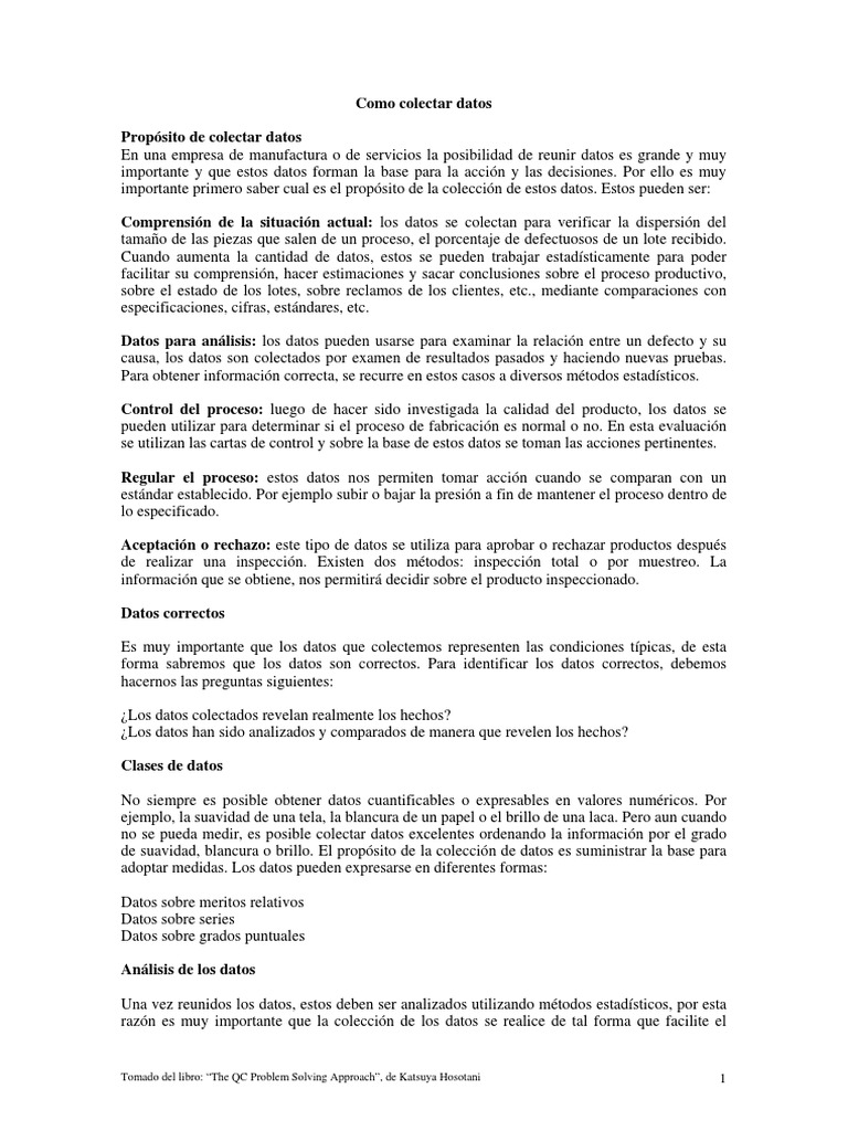 Hosotani, K. (2001) - The QC Problem Solving Approach PDF | PDF Hosotani, K. (2001) - The QC Problem Solving Approach PDF | PDF